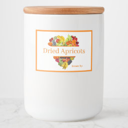 Food Container Canister Label Dried Apricots | Zazzle