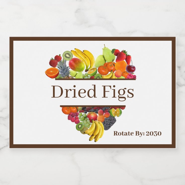 Food Container Canister Label Dried Figs | Zazzle