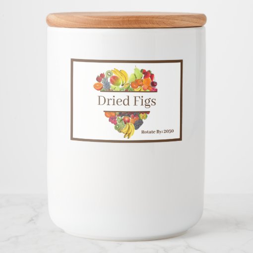 Food Container Canister Label Dried Figs | Zazzle