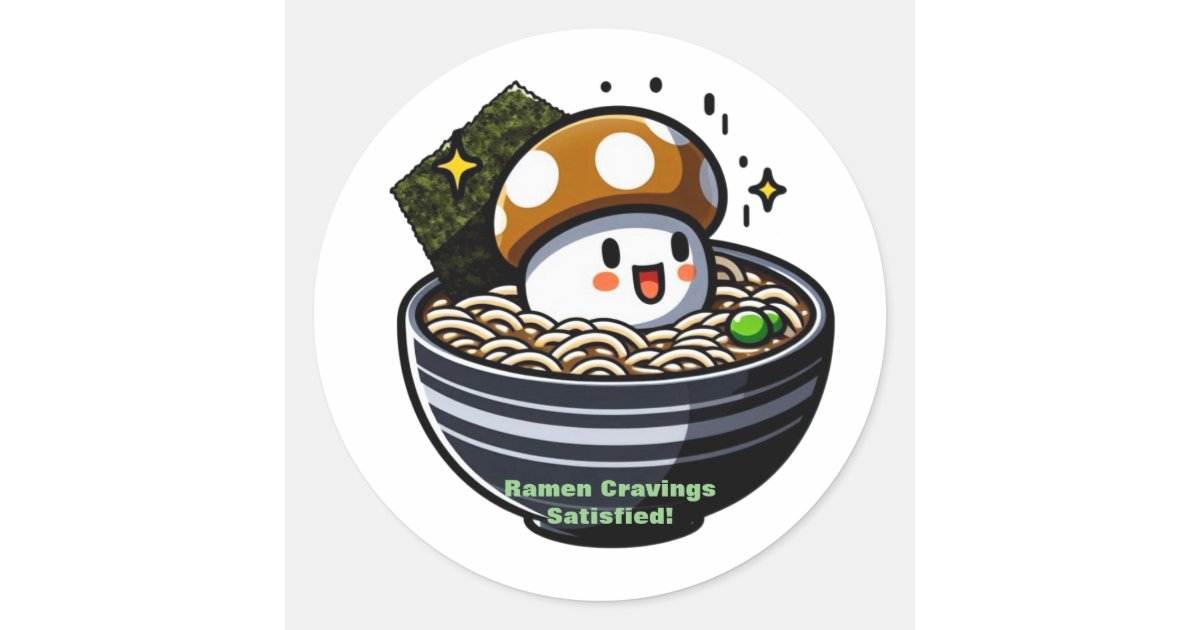 Food craving classic round sticker | Zazzle