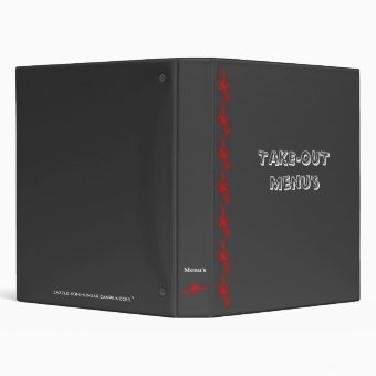 Food Delivery and Take-Out Menu Organizer 3 Ring Binder | Zazzle