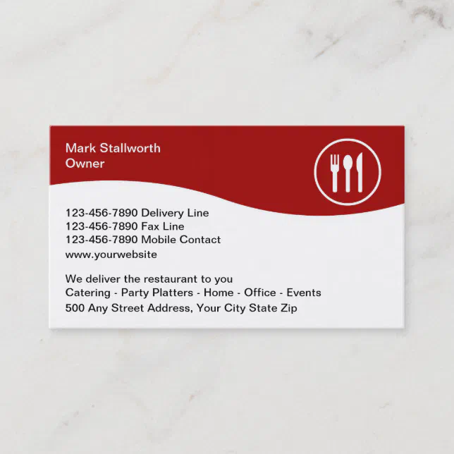 Food Delivery Business Cards | Zazzle