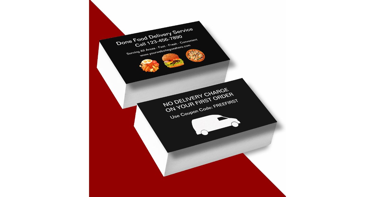 Food Delivery Courier Service Discount Card | Zazzle