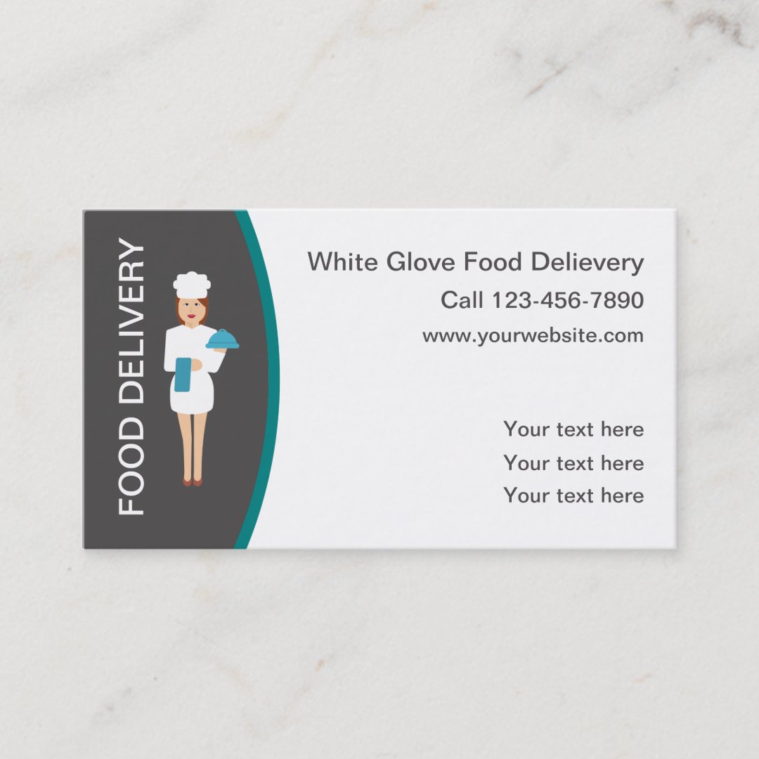 Food Delivery Modern Business Cards | Zazzle