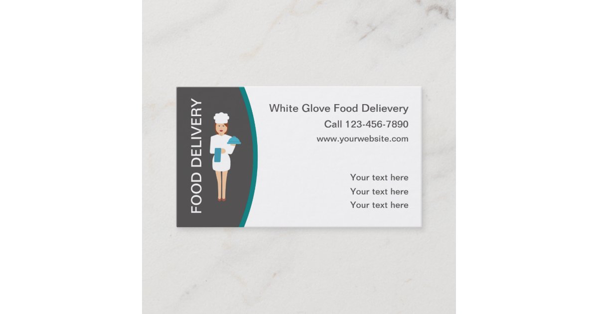 Food Delivery Modern Business Cards | Zazzle