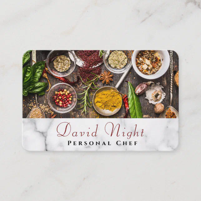 Food Design Personal Chef Catering Business Card | Zazzle