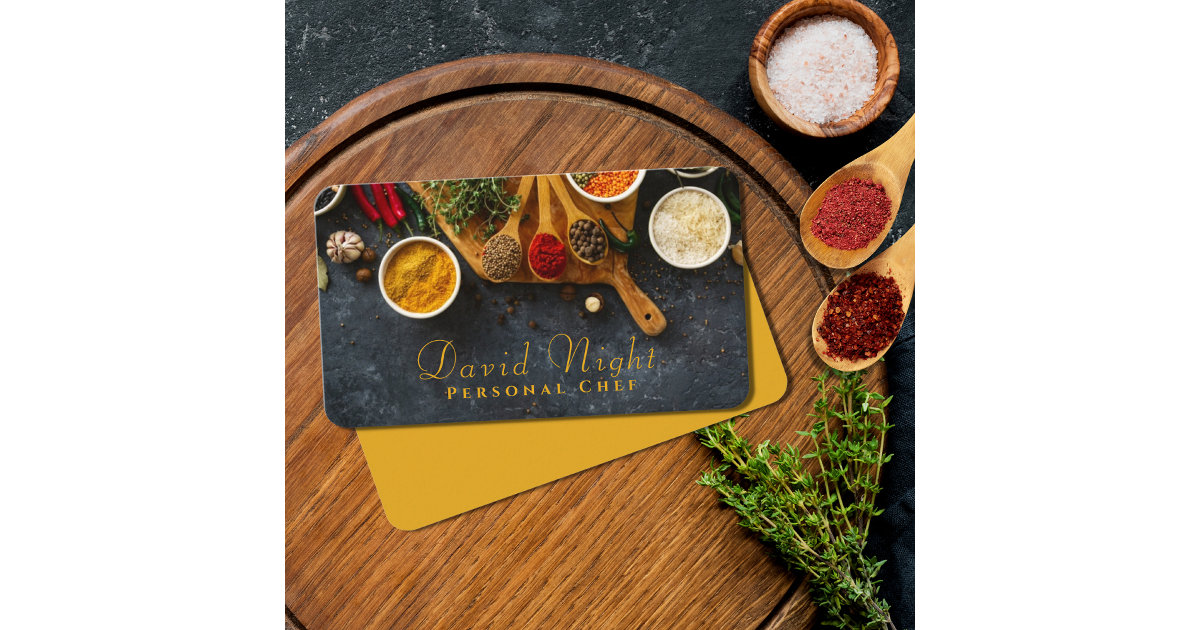 Food Design Personal Chef Catering Business Card | Zazzle