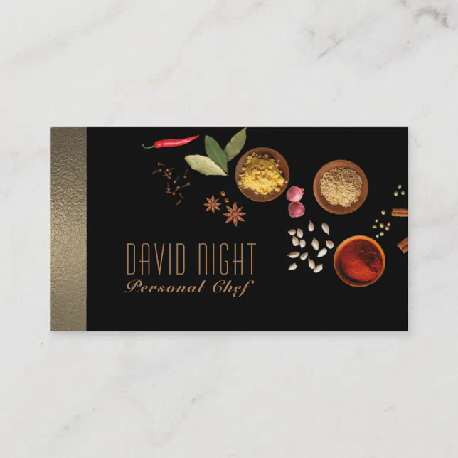 Food Design Personal Chef Catering Service Business Card | Zazzle