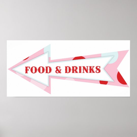 Food Drink Arrow Sign Carnival Circus Birthday LFT | Zazzle.com