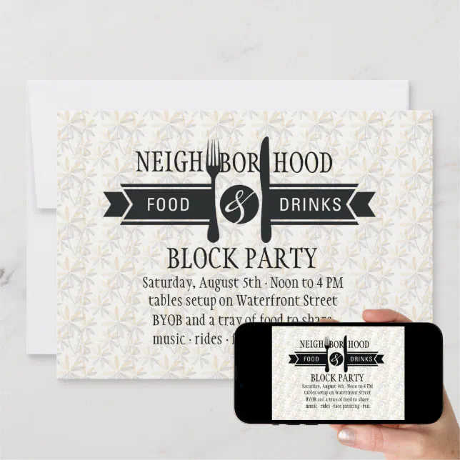 Food & Drinks Invitation | Zazzle