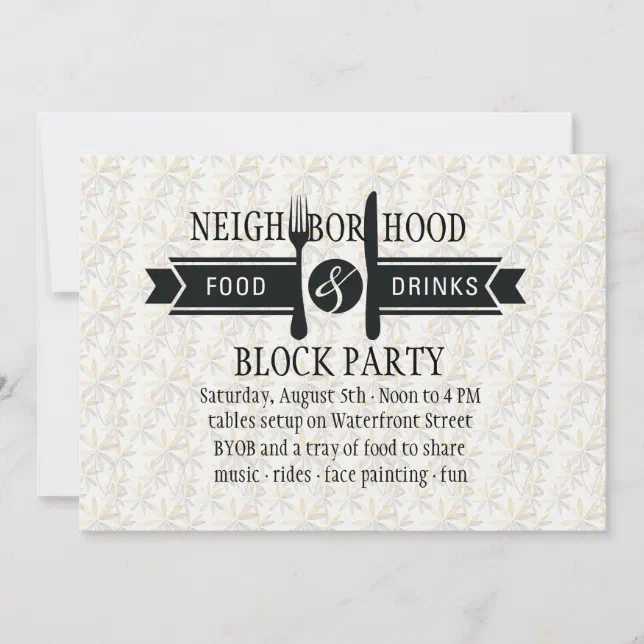 Food & Drinks Invitation | Zazzle