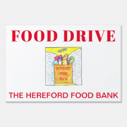 Food Drive for Organization Sign | Zazzle