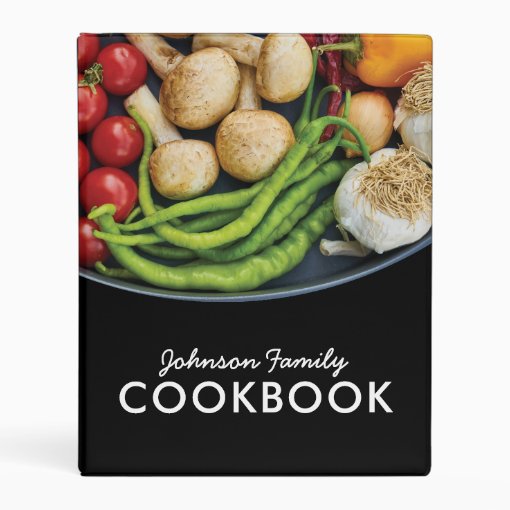 Food Family Kitchen Recipe Cookbook Mini Binder | Zazzle