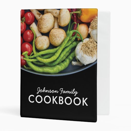 Food Family Kitchen Recipe Cookbook Mini Binder | Zazzle