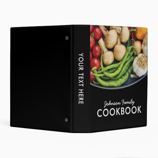 Food Family Kitchen Recipe Cookbook Mini Binder | Zazzle