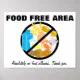 Food Free Area Allergy Friendly Zone Customizable Poster | Zazzle