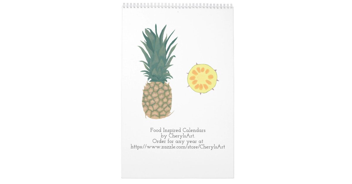 Food Inspired Calendars, Choose Year Calendar | Zazzle