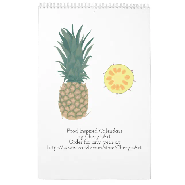 Food Inspired Calendars, Choose Year Calendar | Zazzle