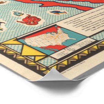 Food Map of the United States Poster | Zazzle