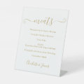 Food Menu Gold Signature Script Pedestal Sign | Zazzle
