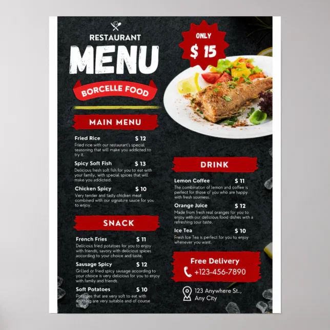 Food Menus Poster | Zazzle