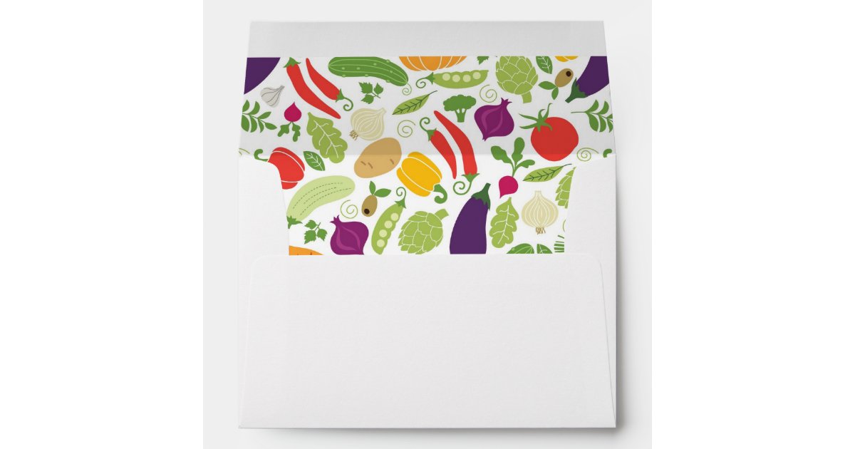 Food on a white background envelope | Zazzle