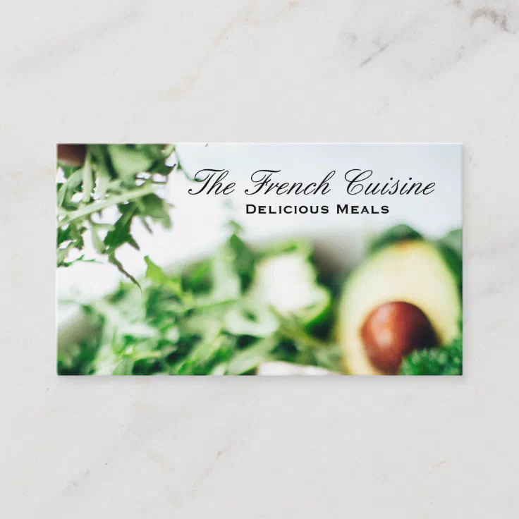 Food Restaurant Salad | Chef Business Card | Zazzle