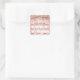 Food Safety Allergy Alert Rose Gold Glitter Drips Square Sticker | Zazzle