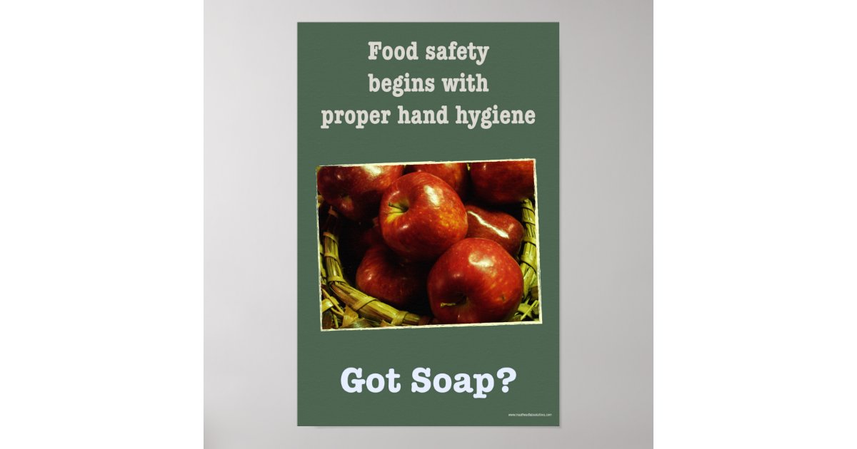 Food safety - Hand-washing poster | Zazzle.com