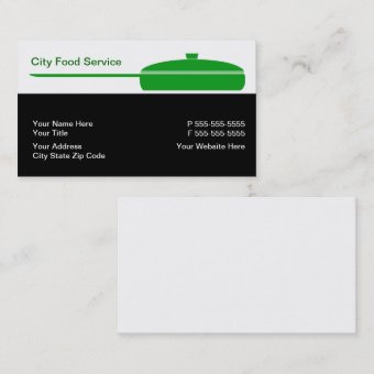 Food Service Business Cards | Zazzle