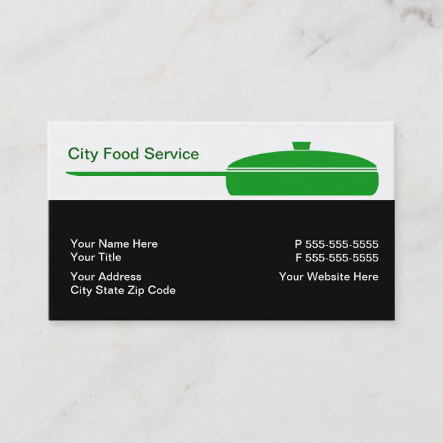 Food Service Business Cards | Zazzle