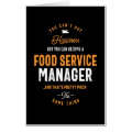 Food Service Manager Card | Zazzle