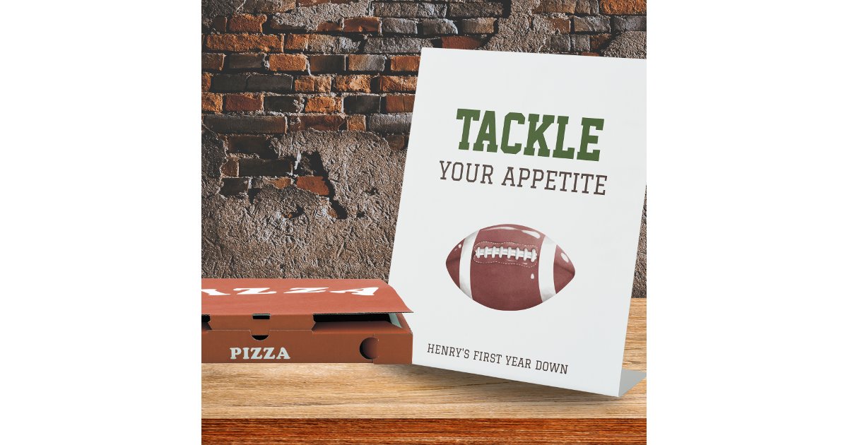 Food Sign | First Year Down Football Birthday | Zazzle