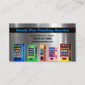 Food Snack Vendor Vending Machine Service Business Card | Zazzle