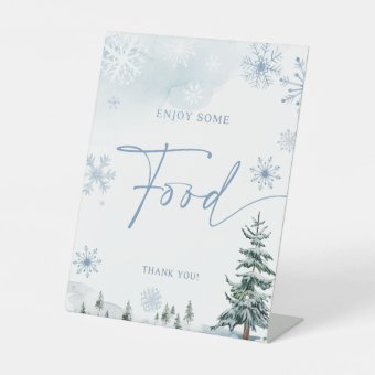 Food table sign, baby shower winter sign | Zazzle