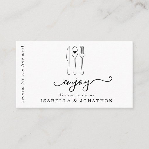 Food Ticket, Free Meal Voucher Business Card | Zazzle