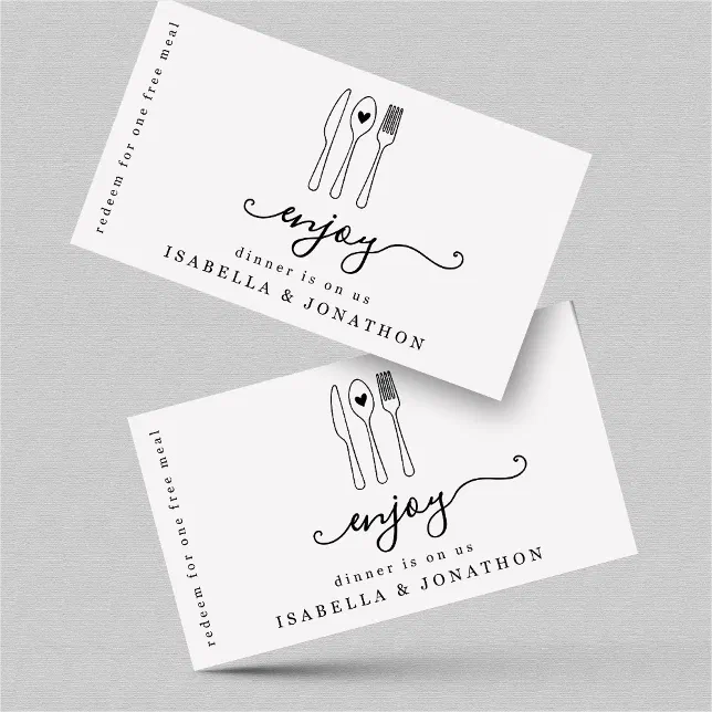 Food Ticket, Free Meal Voucher Business Card | Zazzle