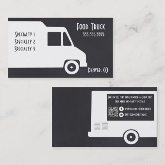 Food Truck Business Card Template | Zazzle