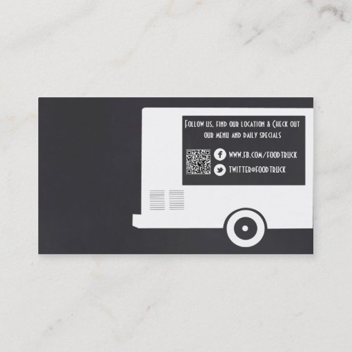 Food Truck Business Card Template | Zazzle