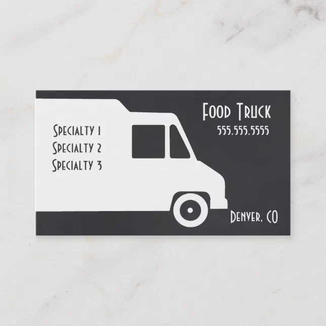 Food Truck Business Card Template | Zazzle