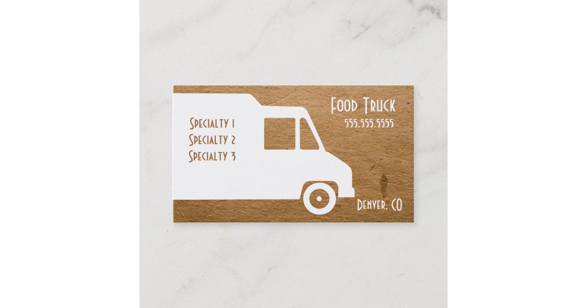 Food Truck Business Card Template | Zazzle
