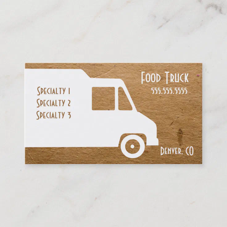 Food Truck Business Card Template | Zazzle