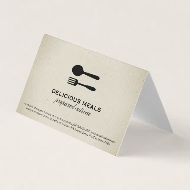 Food Utensils Business Card | Zazzle