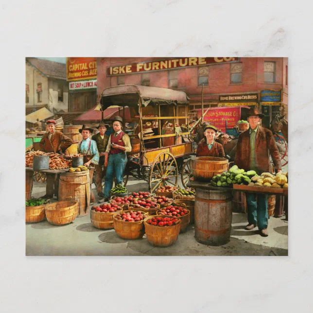 Food - Vegetables - Indianapolis Market 1908 Postcard | Zazzle