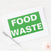 Food Waste Sign Rectangular Sticker | Zazzle