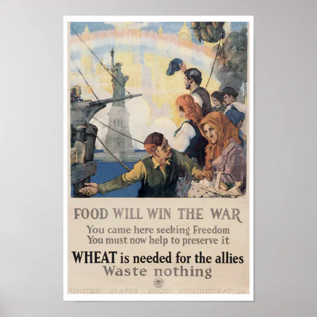 Food Will Win The War Poster | Zazzle