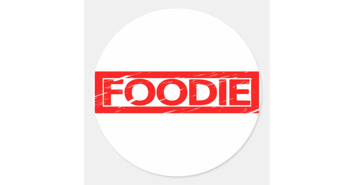 Foodie Stamp Classic Round Sticker | Zazzle