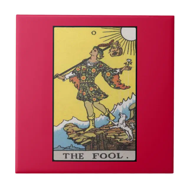 Fool Tarot Card Image Tile | Zazzle