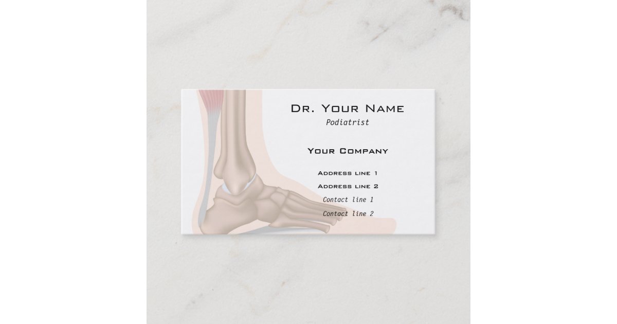Foot anatomy Business Card | Zazzle