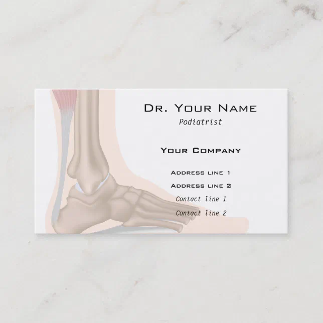 Foot anatomy Business Card | Zazzle